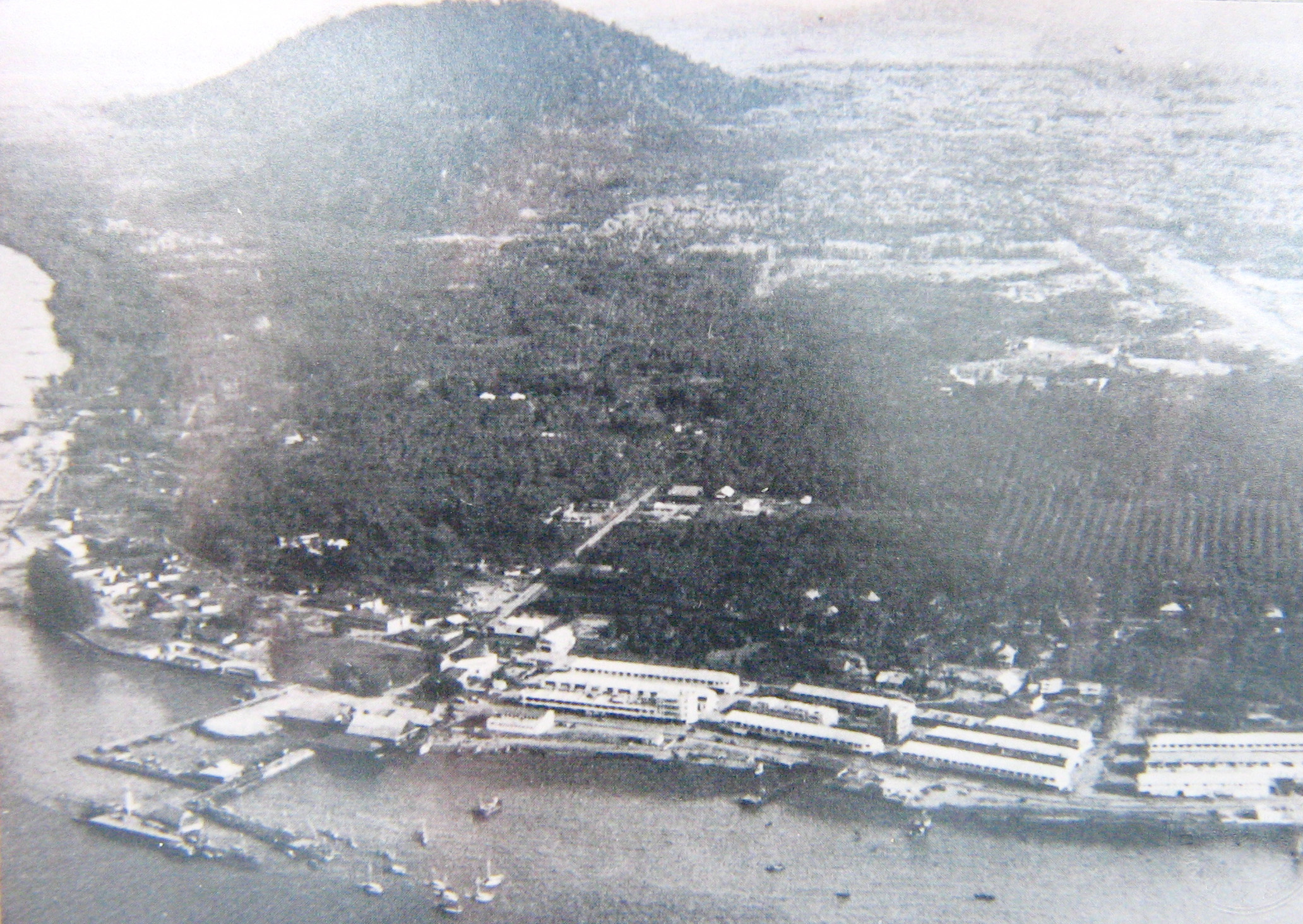 1959 Aerial View of Tawau Town